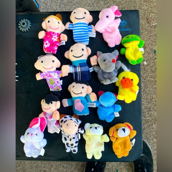 Toys | Finger Puppets People Animals 15 Total Preschool Creative Play ...